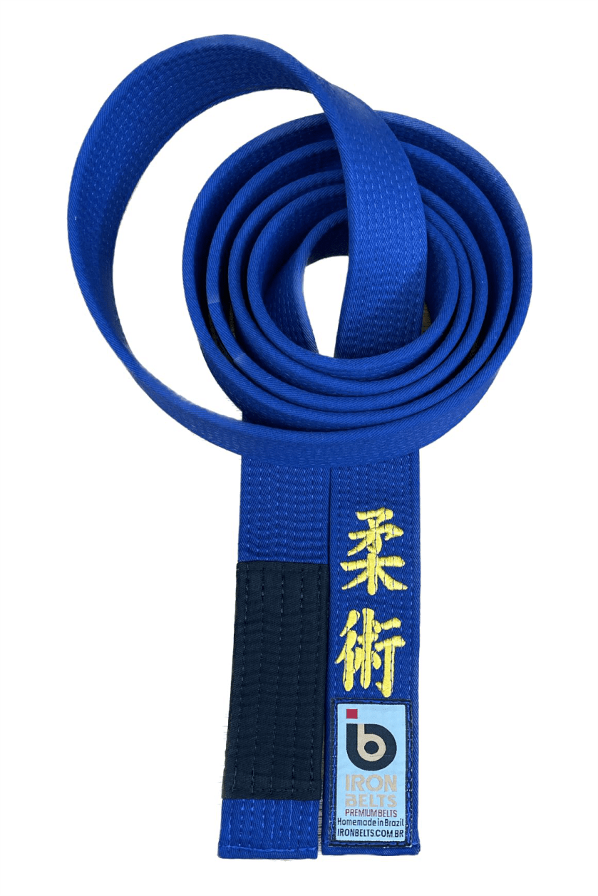 Blue Jiu-Jitsu Belt in Japanese - Iron Belts